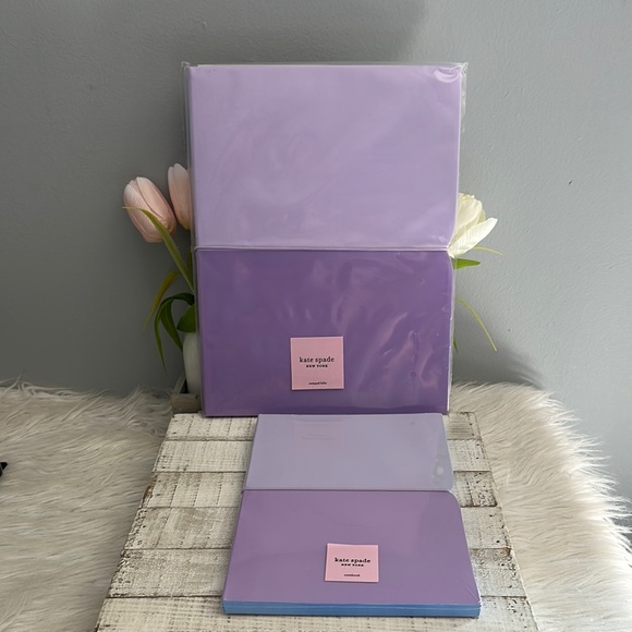 kate spade | Other | Nwt Kate Spade Lilac Plunge Folio And Notebook Set ...
